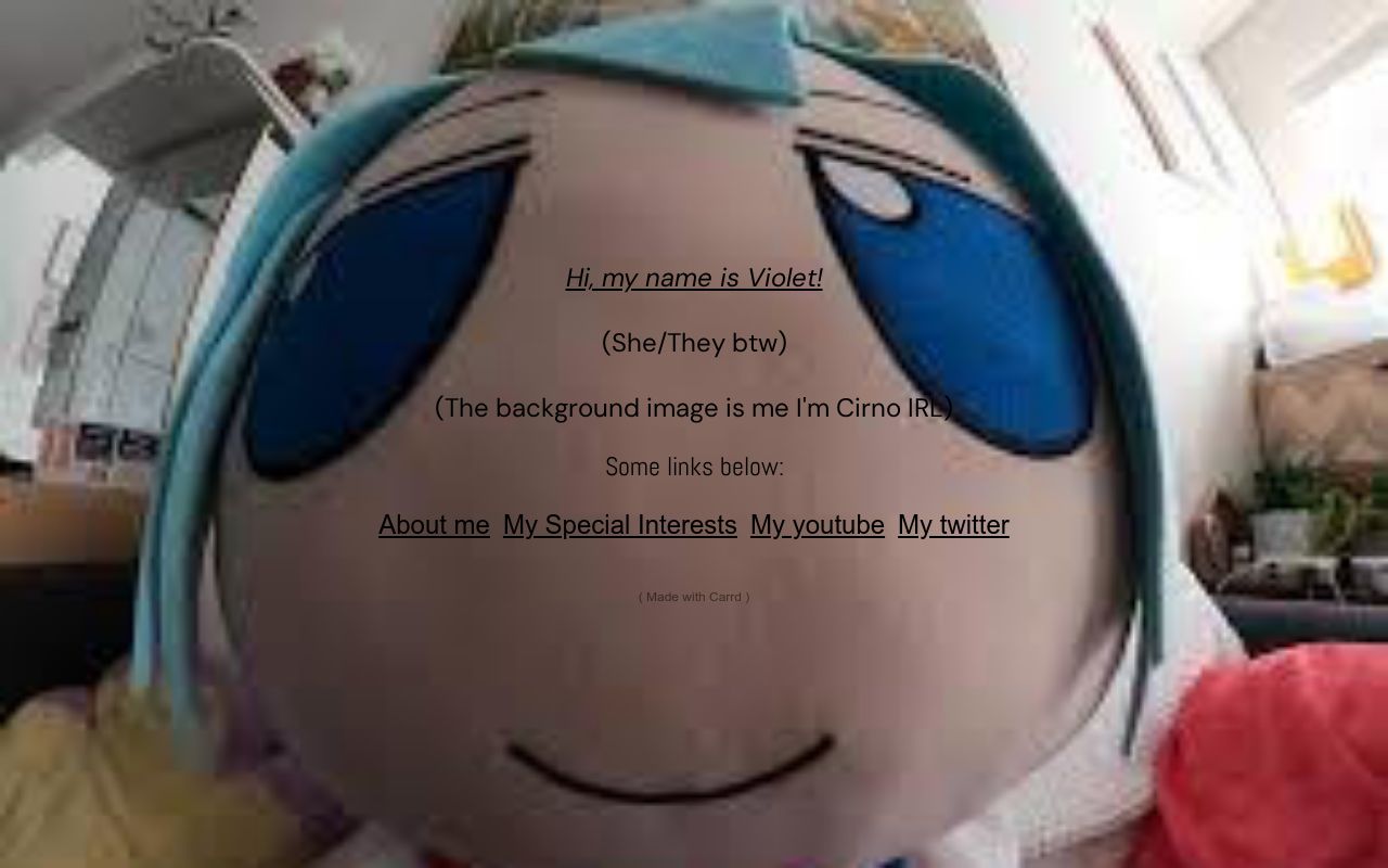 Violets's Carrd thingamajig